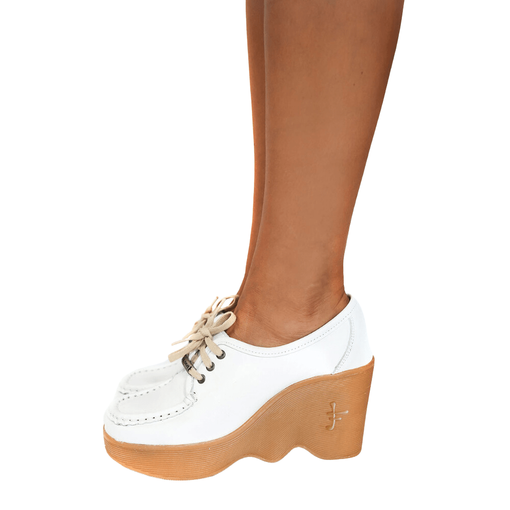 Famolare HI THERE leather upper women loafer | Square Up - Snow