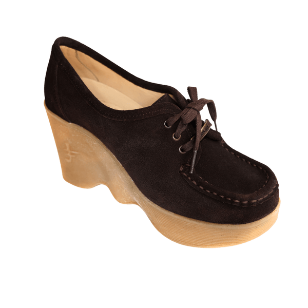 Famolare suede upper women shoe on HI THERE |Square Up - Truffle